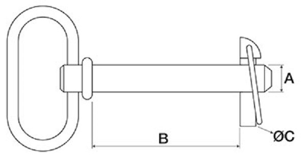 Bolzen 19x98 mit Splint Sicherungsbolzen Steckbolzen Oberlenkerbolzen ...