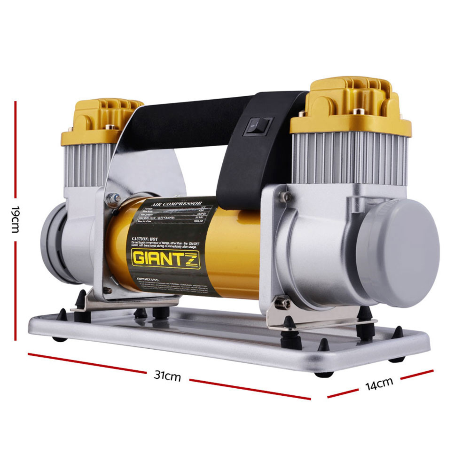 Giantz Air Compressor 12V Tyre 200L/MIN Deflator Inflator Car Truck ...