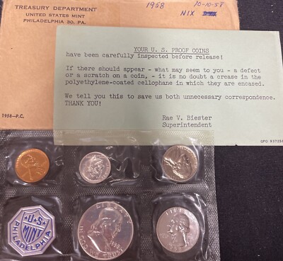 1958 United States Proof Coin Set | eBay