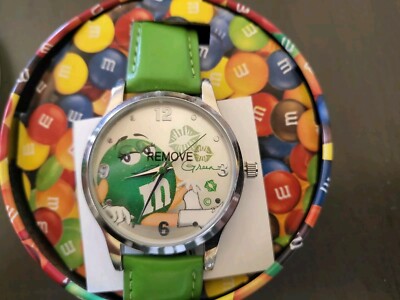 New 2008 M&M's Green Analog Watch & Tin Set Mars Avon | eBay