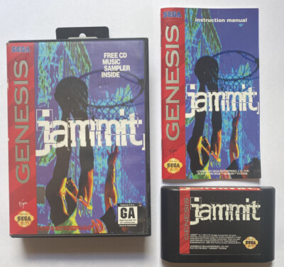 JAMMIT ! ( Sega Genesis System Console Video Game ) COMPLETE ! CLEANED ...