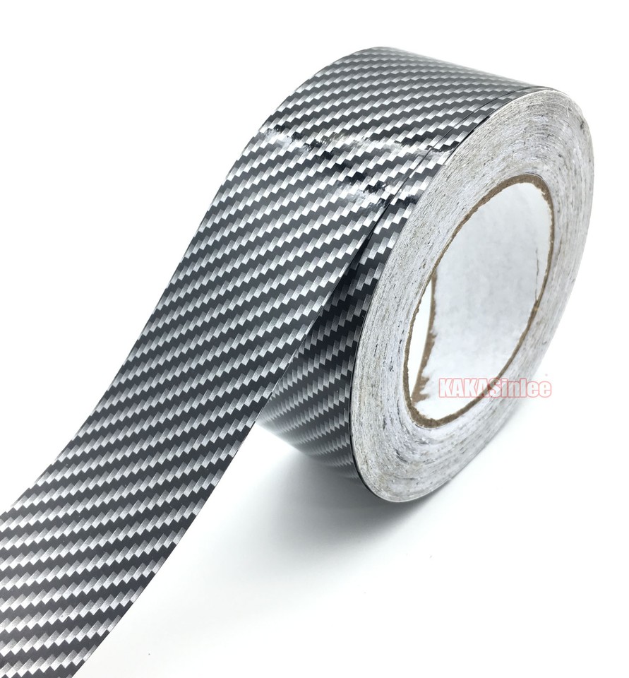 2" x 120" Black 2D Car PVC Texture Carbon Fiber Vinyl Hood Wrap Sticker ...