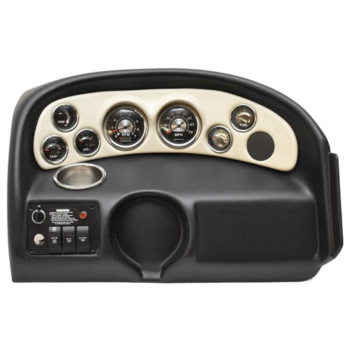 Crownline Boat Dash Panel Shroud 40678 | w/ Teleflex Gauges Black | eBay