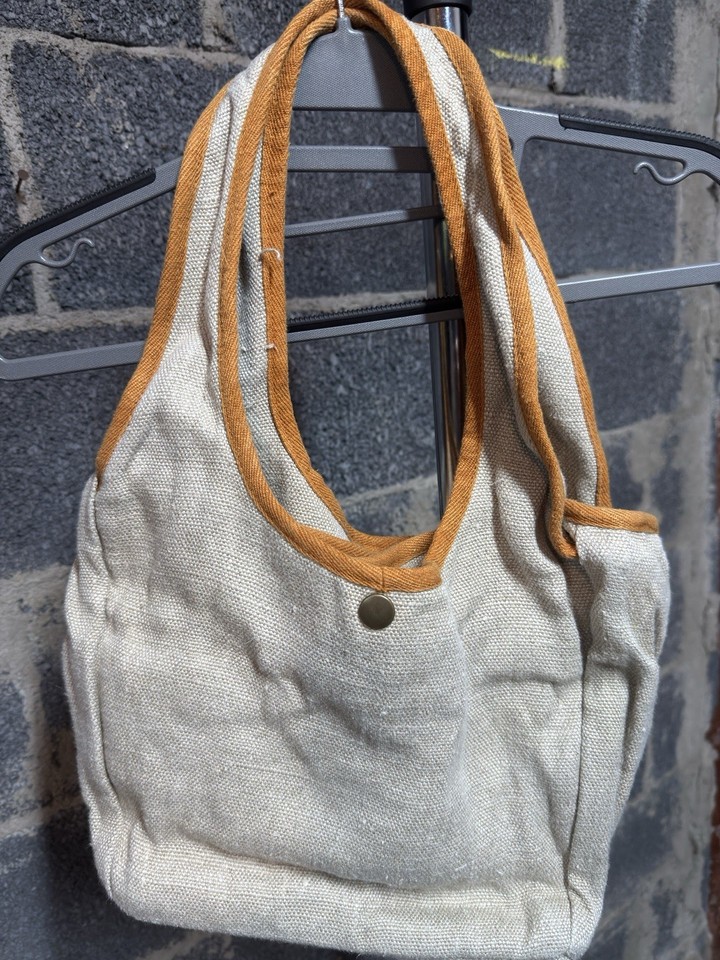 Vintage Ecolution Hemp Hand Bag Purse - Orange & Tan - NWOT!! | eBay