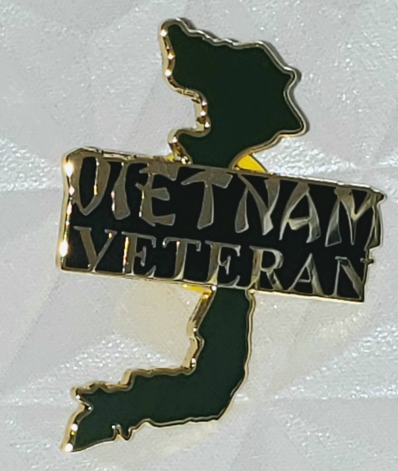 lapel pin VIETNAM VETERAN hat PIN commemorating 1" x 1" US Military ...