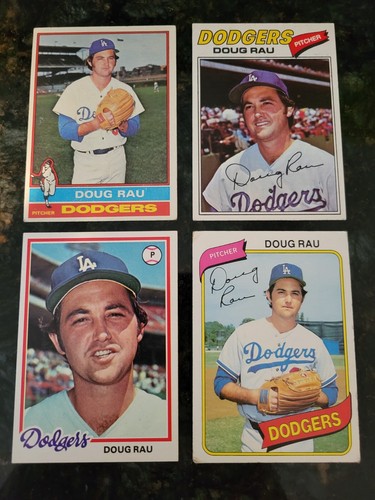 4 Card Lot Dodgers Doug Rau - Excellent Condition | eBay