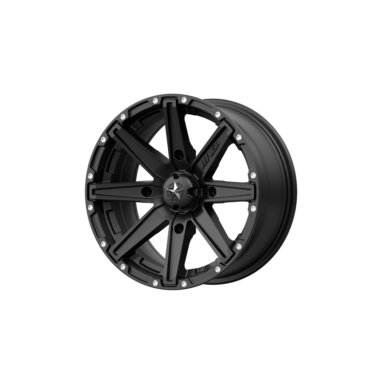 1 New 15X10 0 4X137 MSA Offroad Wheels M33 Clutch Satin Black Wheel/Rim ...