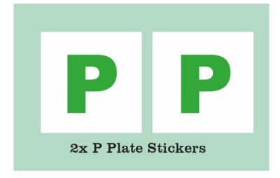 2 x P Plates -Legal Size-Self Adhesive Vinyl Sticker waterproof DVLA ...