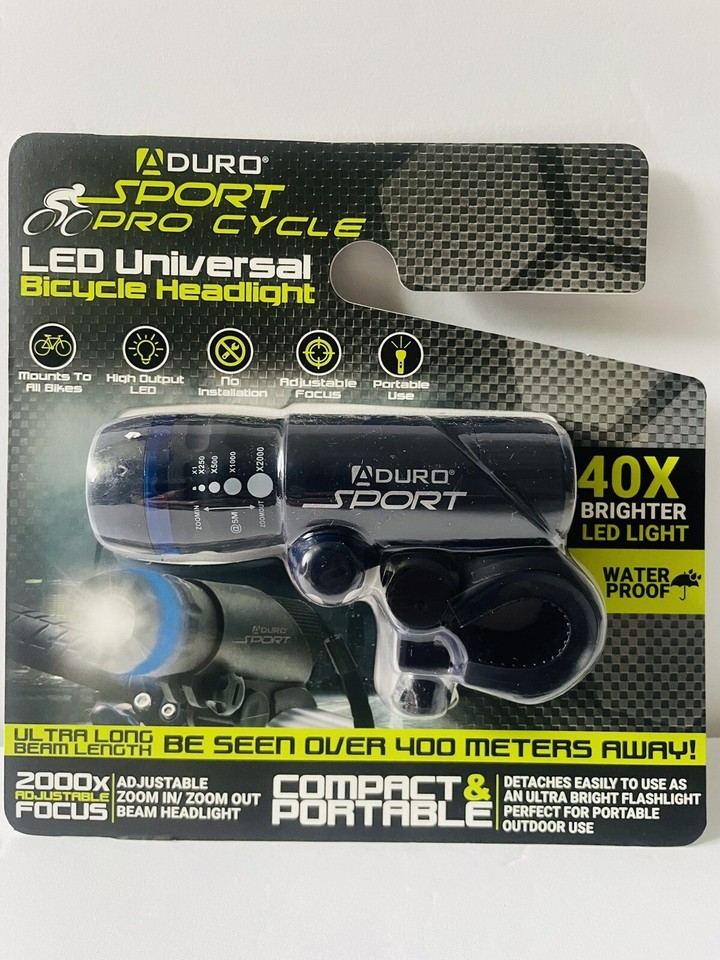 Aduro Sport Pro Cycle 40X Brighter LED Universal Bicycle Headlight ...