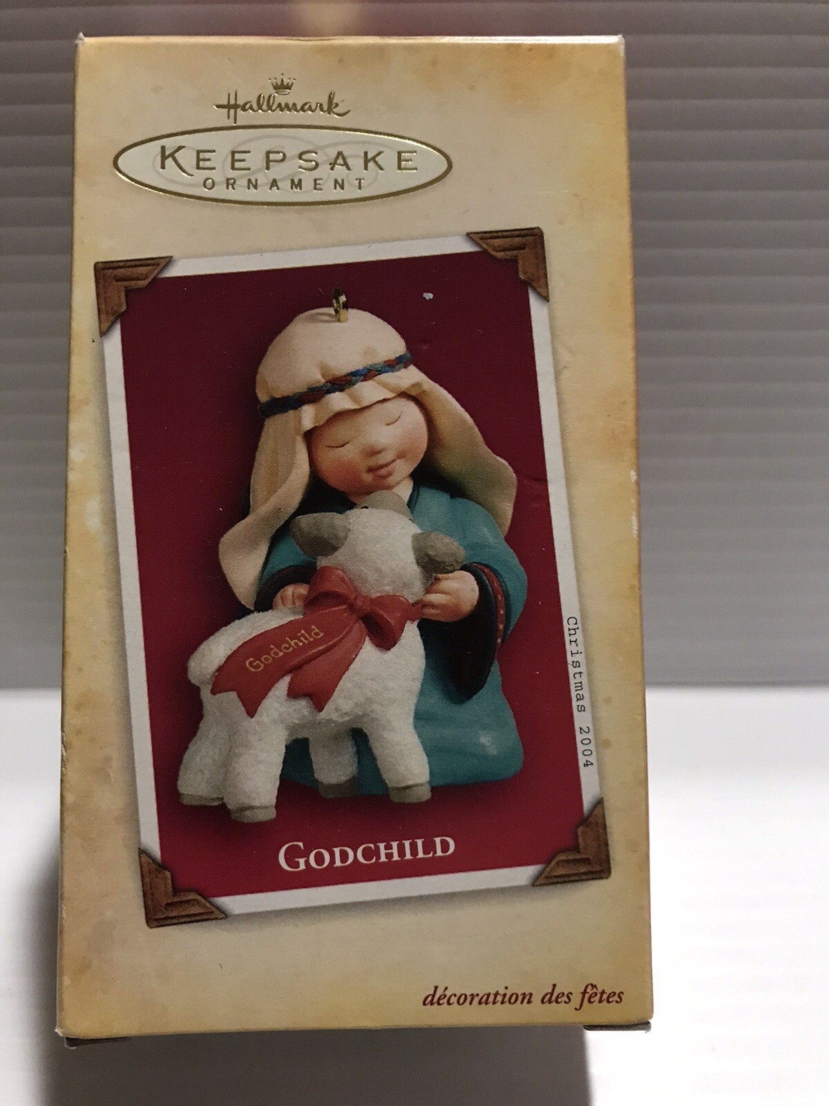 Hallmark Keepsake Christmas Ornament 2004 GODCHILD Shepard & Lamb Sheep ...
