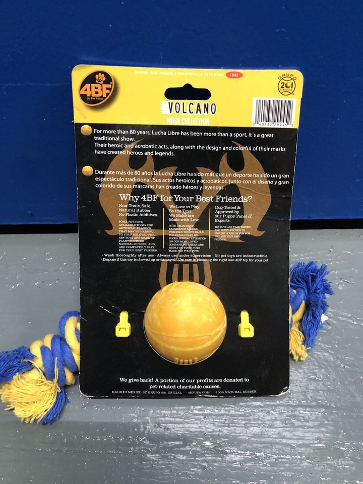 4BF Lucha Libre Mask Dog Toy - Chewing Rope Volcano Non Toxic No ...