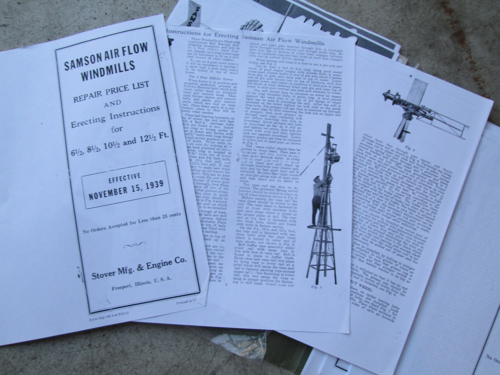 Samson Air Flow Windmill Erecting Instructions | eBay