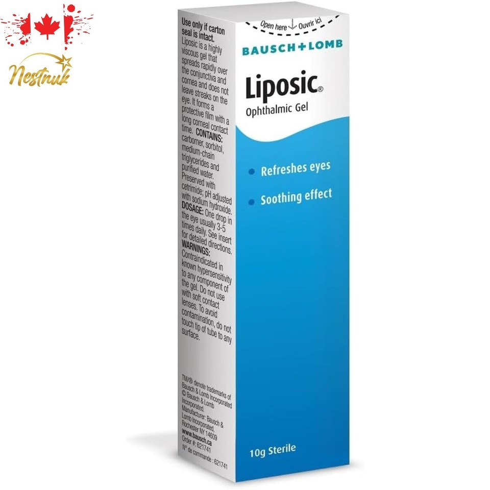 Bausch & Lomb Liposic Ophthalmic Gel 10g - Dry Eye Relief - From Canada ...