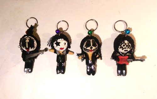 KISS Gene Paul Peter Ace Voodoo String Doll 3" Keychain Set of 4 | eBay