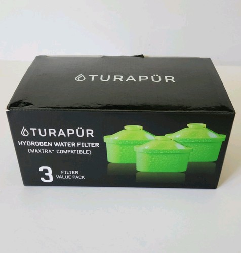 Turapur Hydrogen Water Filter 3 Filter Value Pack New Sealed Filters ...