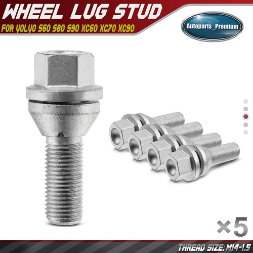 5x M14-1.5 Wheel Lug Bolt for Volvo S60 11-20 S80 S90 V60 XC40 XC60 ...