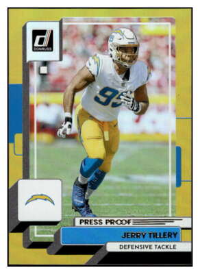 Jerry Tillery 2022 Donruss Press Proof Premium #298 NFL LA Chargers ID ...
