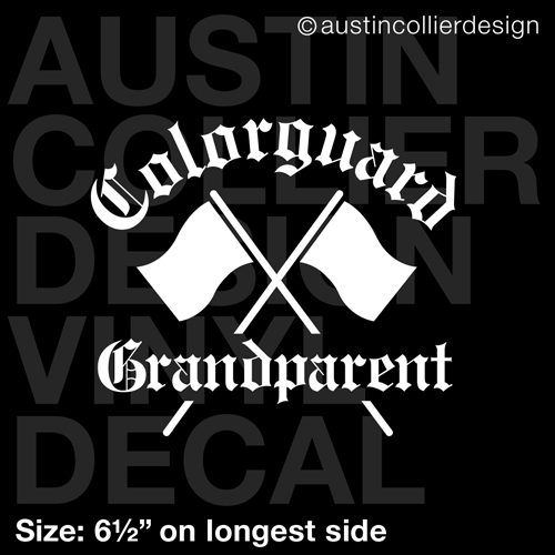 6.5" COLORGUARD GRANDPARENT vinyl decal car window laptop sticker ...