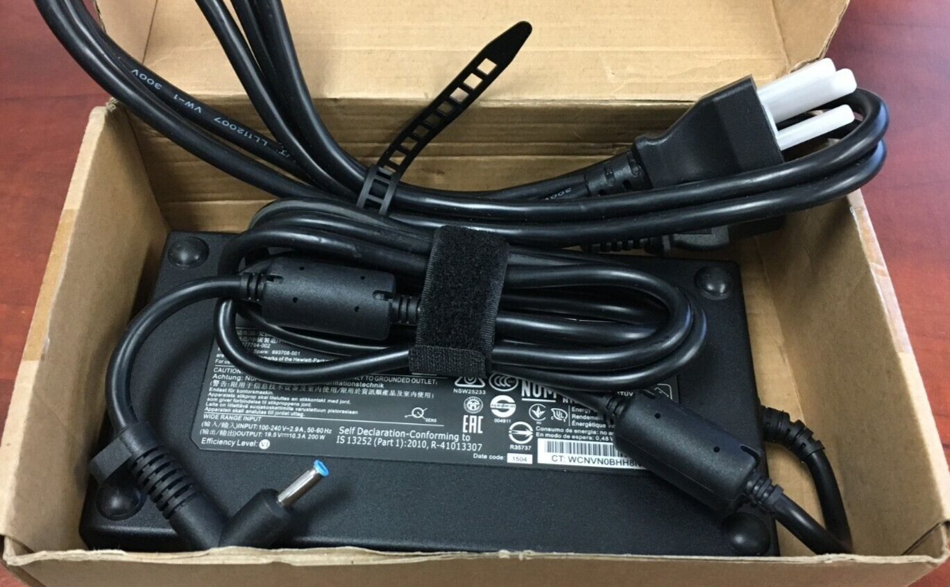 100 Original HP AC Adapter 200w Smart Pin 677764-002 677764-003 Laptop ...