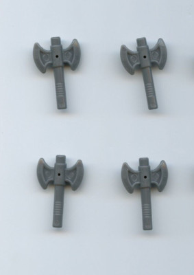LEGO x 4 Dark Bluish Gray Minifig, Weapon Twin-Blade Axe 9473 | eBay