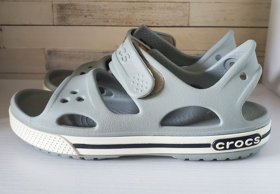 CROCS Kids Sandals C13 Unisex Gray Crocband Open Toe | eBay