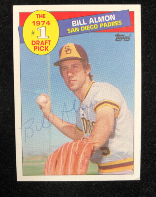 BILL ALMON 1985 TOPPS RC ROOKIE AUTOGRAPHED SIGNED AUTO BASEBALL CARD ...