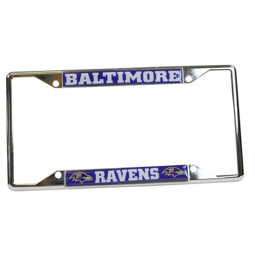 New NFL Baltimore Ravens Car Truck Premium Chrome Metal License Plate ...