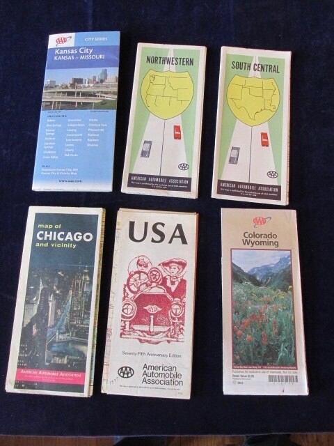 Vintage AAA United States State Highway & City Road Map Lot of 83 MAP2 ...