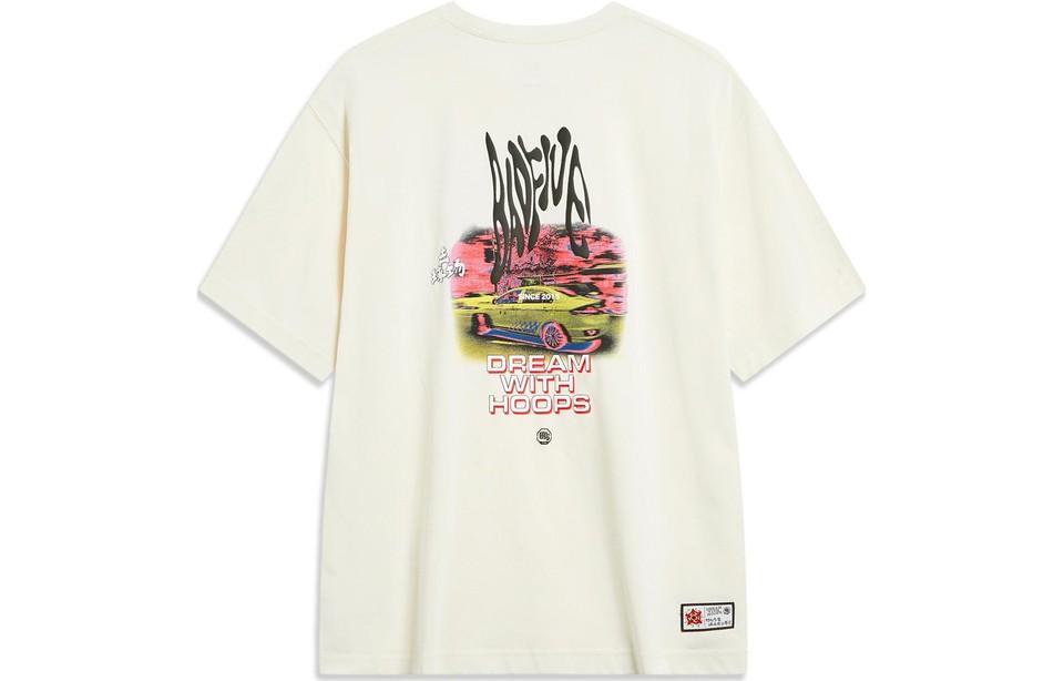 Li-Ning Badfive Letter Print Crew Neck Short Sleeve T-Shirt | eBay
