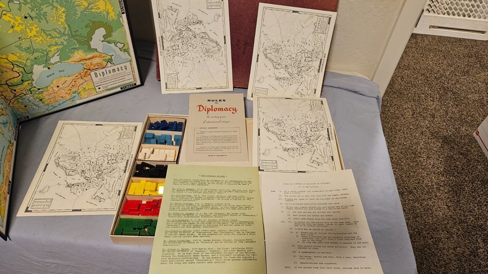 Diplomacy Board Game Burgundy box 1960's | eBay