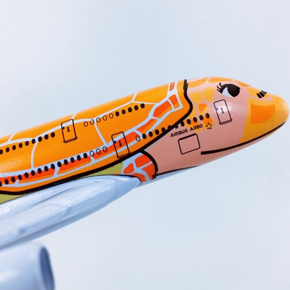 1:500 Scale Orange ANA Sea Turtle Painting A380 Alloy Plane Model ...