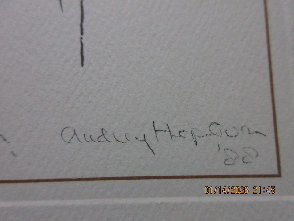 Signed 1988 Audrey Hepburn's Sketch of an Sad Ethiopian Mother/Child | eBay