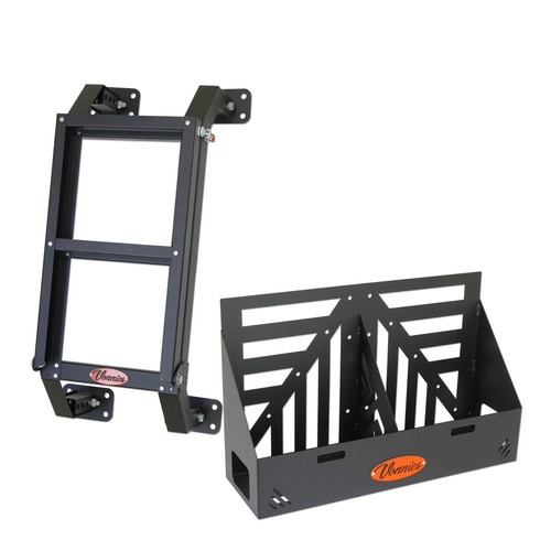 Vonnies Combo Pack Black Rear Folding Ladder and Double Jerry Can ...