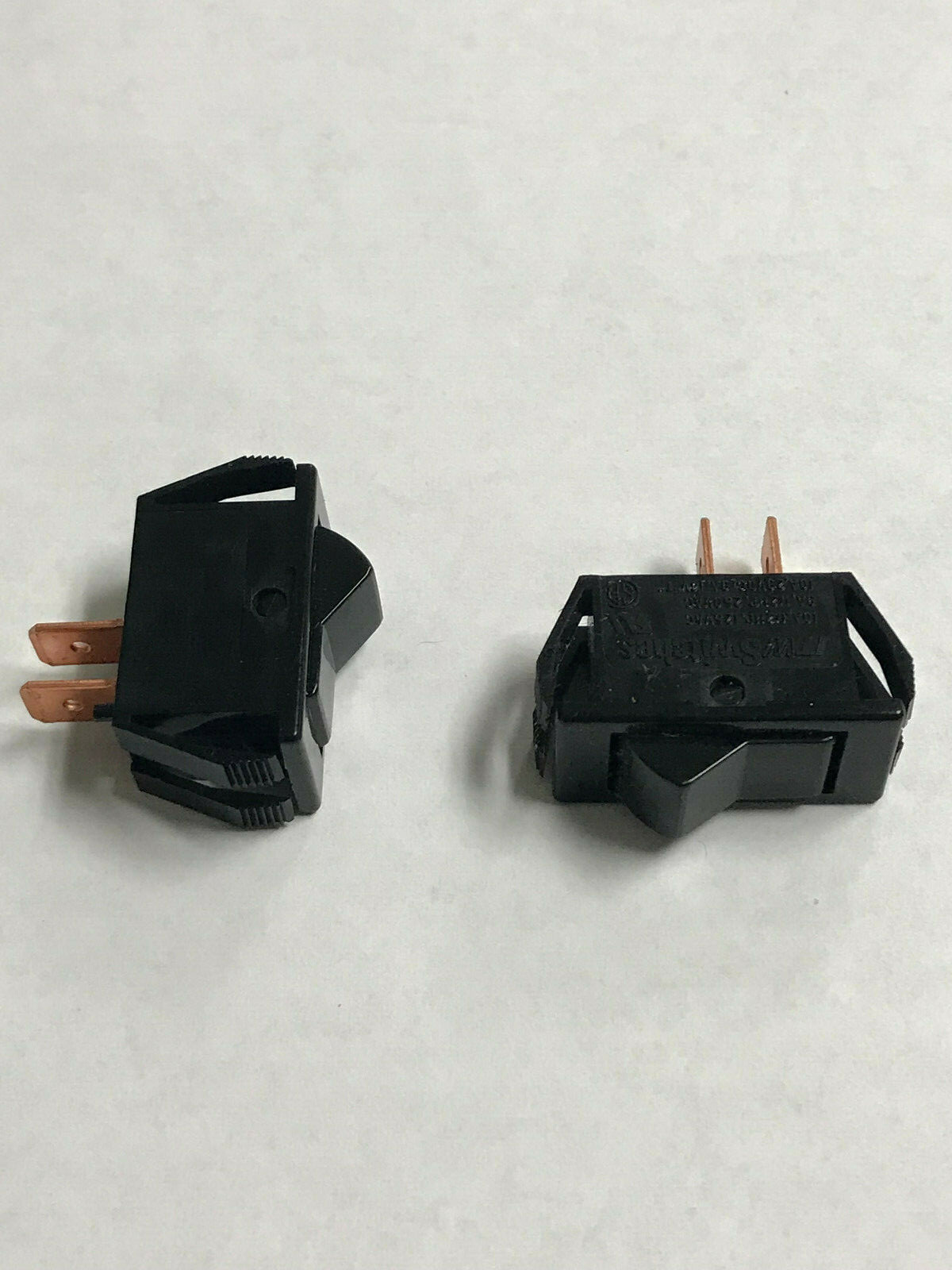 Lot of 2 ITW 35-655-6 Snap-in Rocker Switch 10A 125V SPST Momentary ON ...