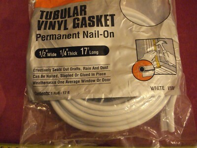 (0172.) Door Seal-Tubular Vinyl Gasket Permanent Nail-In Frost King ...