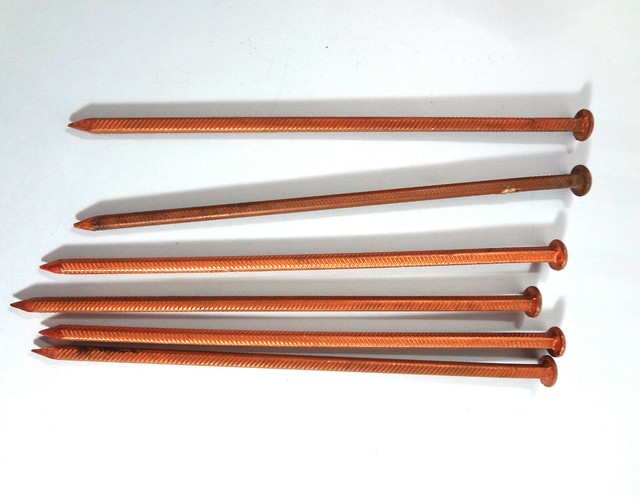 Solid Copper Gutter Spike Nails Furrow Home Building Improvement ...