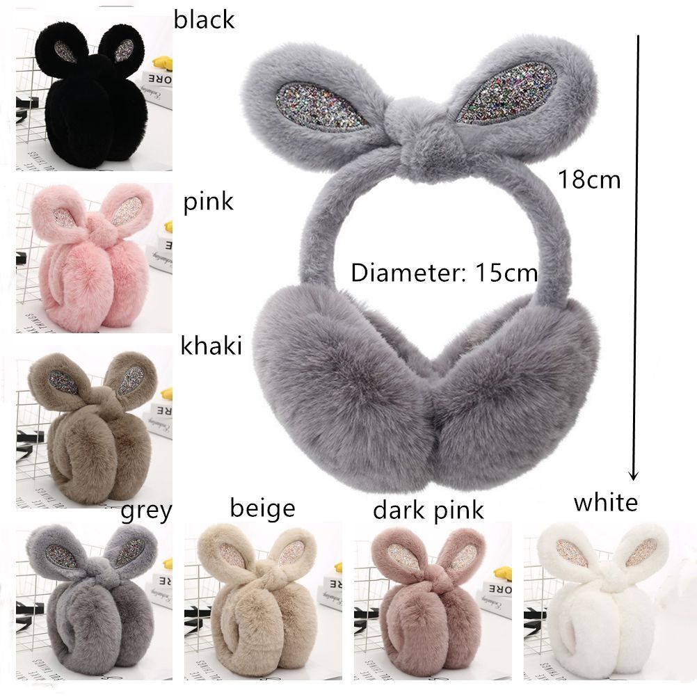 Women Thermal Plush Ear Warmer Ear Muffs Earmuffs Cute Rabbit Ear | eBay