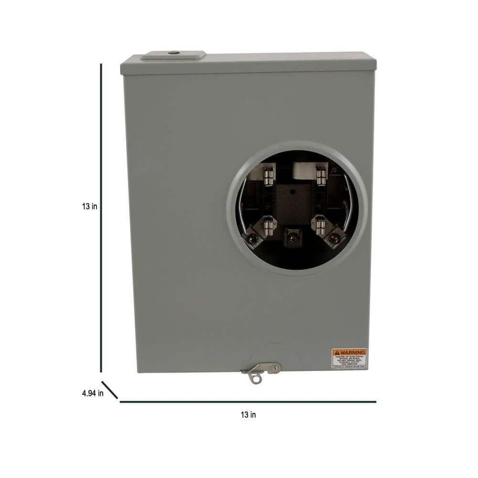 Square D Ringless Electrical Meter Socket 200-Amp 1-Phase Underground ...