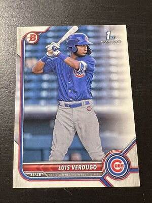 Luis Verdugo 2022 Bowman 1st Prospects Rookie Card BP-147 Chicago Cubs ...