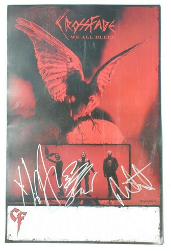 Crossfade WE ALL BLEED Autographed Signed Band Poster Eleven Seven 11"X 17" | eBay