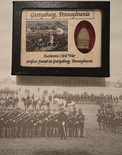 Civil War Bullet! Relic from The Battle of Gettysburg with Display Case ...