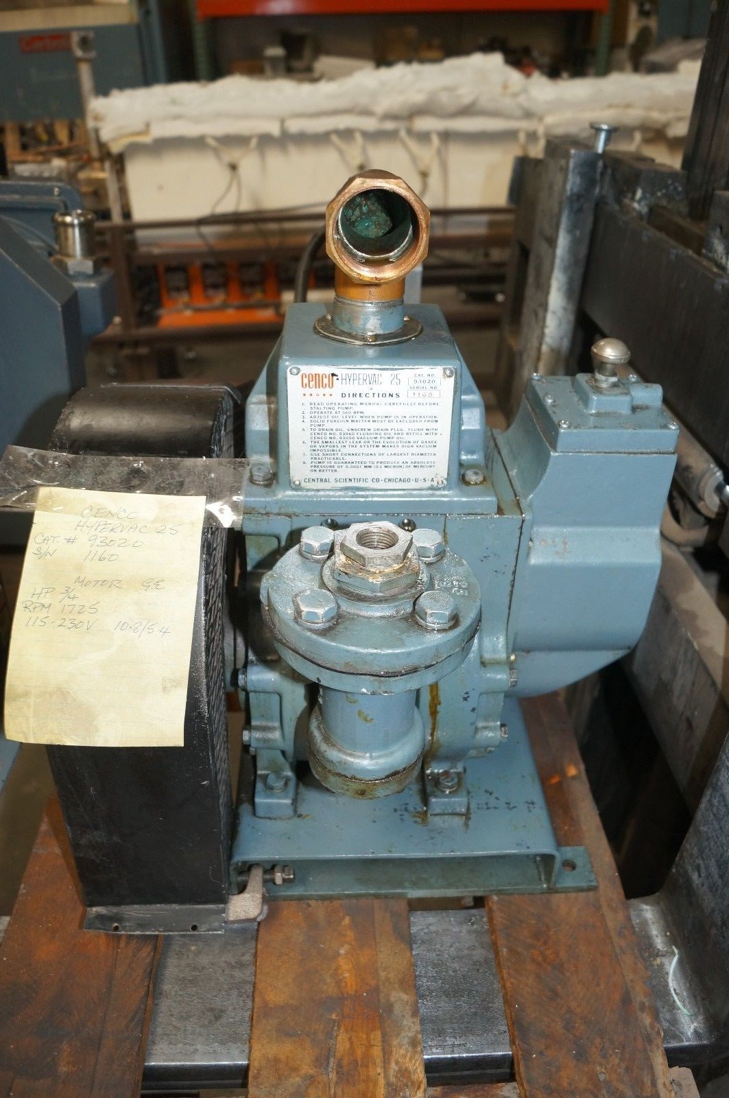 Central Scientific Co Cenco Hypervac 25 vacuum pump 93020 | eBay