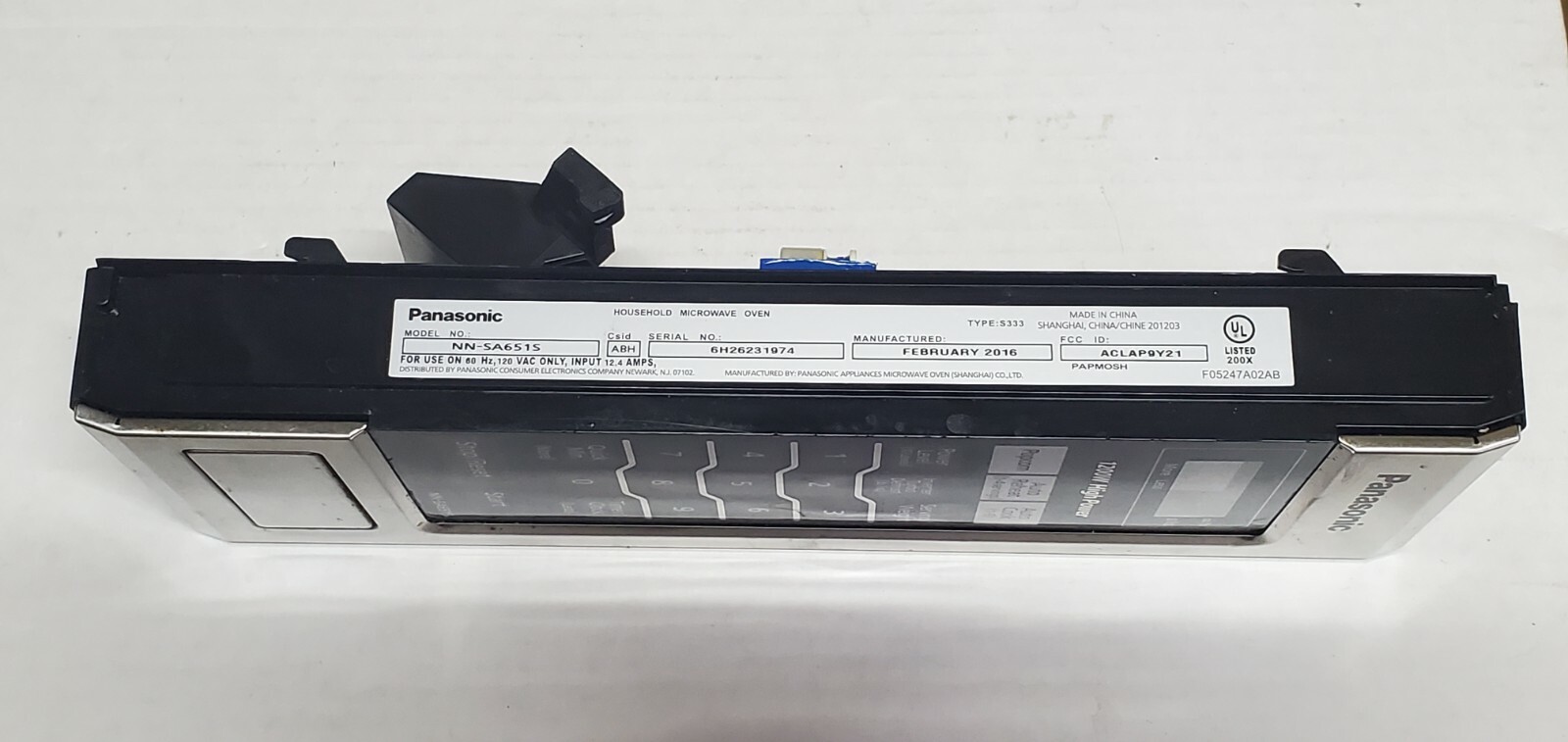PANASONIC CONTROL PANEL W/MAIN BOARD F603L-9Y1AB FOR MICROWAVE NN ...