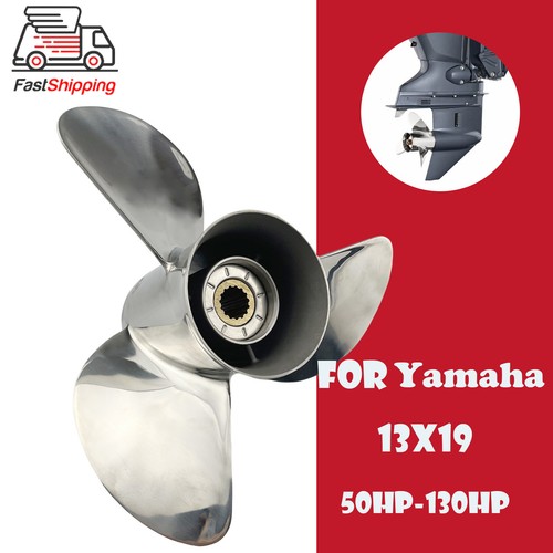 Stainless Steel Outboard Propeller 13x19 Fit Yamaha 50-130HP T50 F70 15 ...