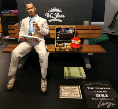 FORREST GUMP 1/6 CUSTOM FIGURE SET WITH BENCH SILENT SURFER YUNSIL ...
