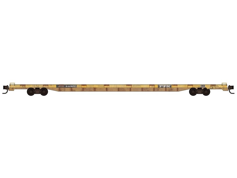N Micro-Trains MTL 98302260 TTX Flat Cars 3-Pack - Weathered w/ Bridge ...