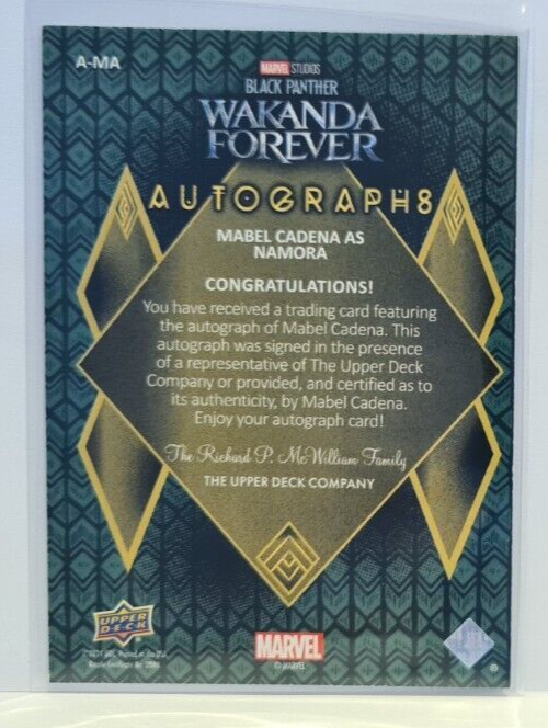 2024 Marvel Wakanda Forever Autograph Auto Card A-MA Mabel Cadena as ...