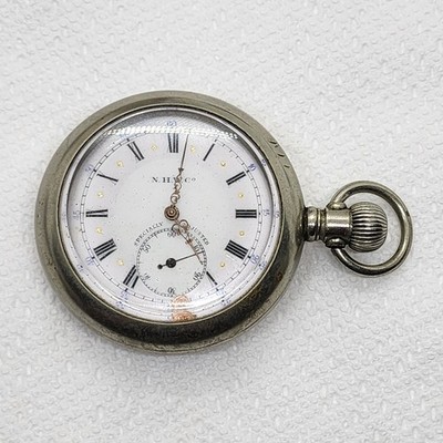 Antique NEW HAVEN Pocket Watch 21 Jewels 1905606 Silverode Case Parts ...