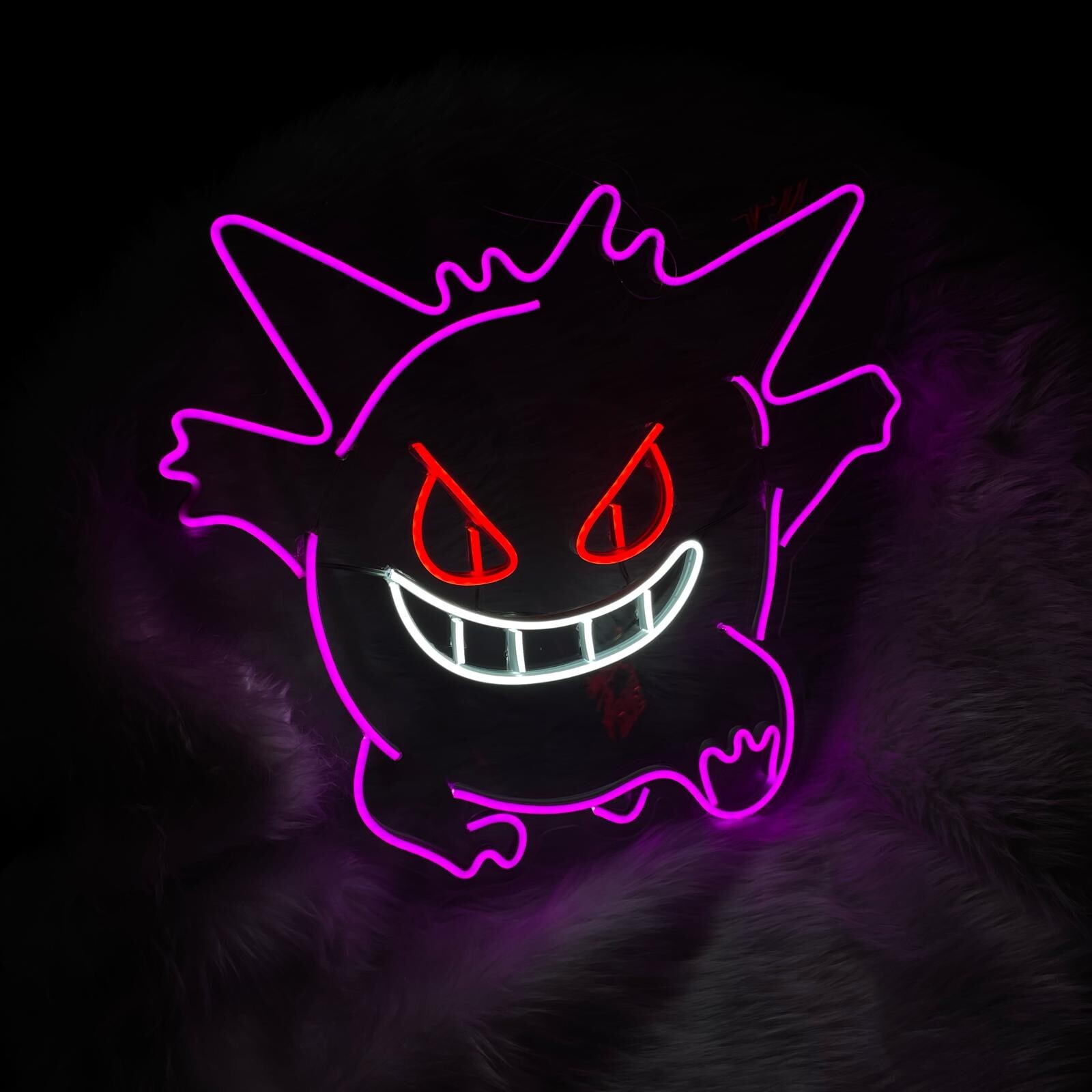 Gengar Neon Sign, Gengar Anime Bedroom Wall Decor, Pokemon Neon Sign ...