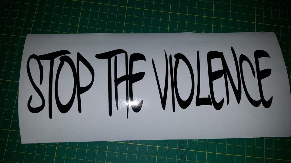 Stop The Violence Vinyl Sticker Decal for Car Truck Window Show Support ...